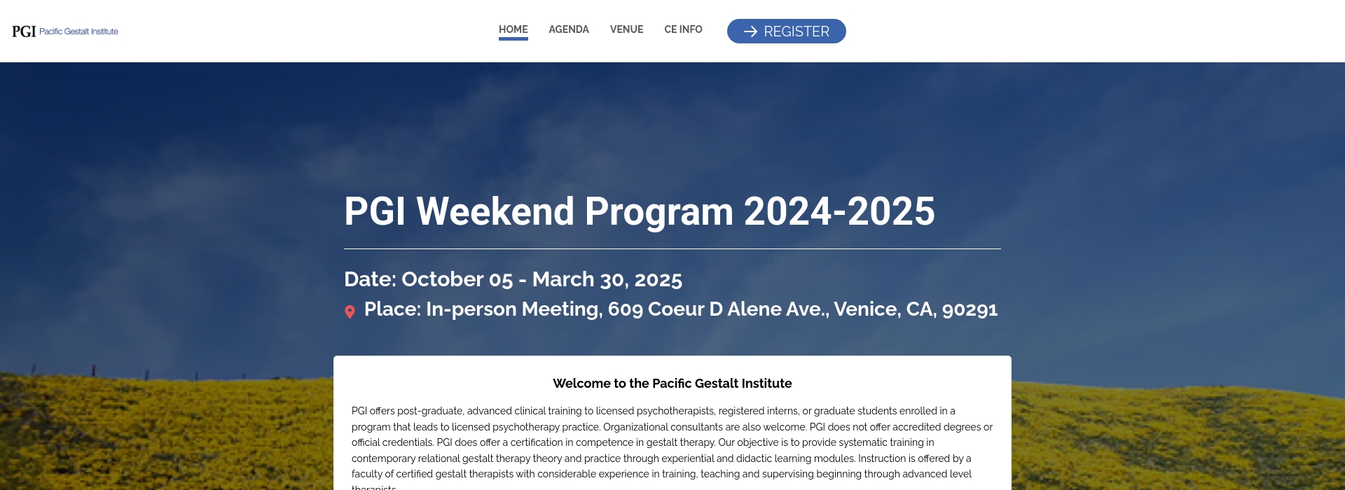 PGI Weekend Program 2024-2025